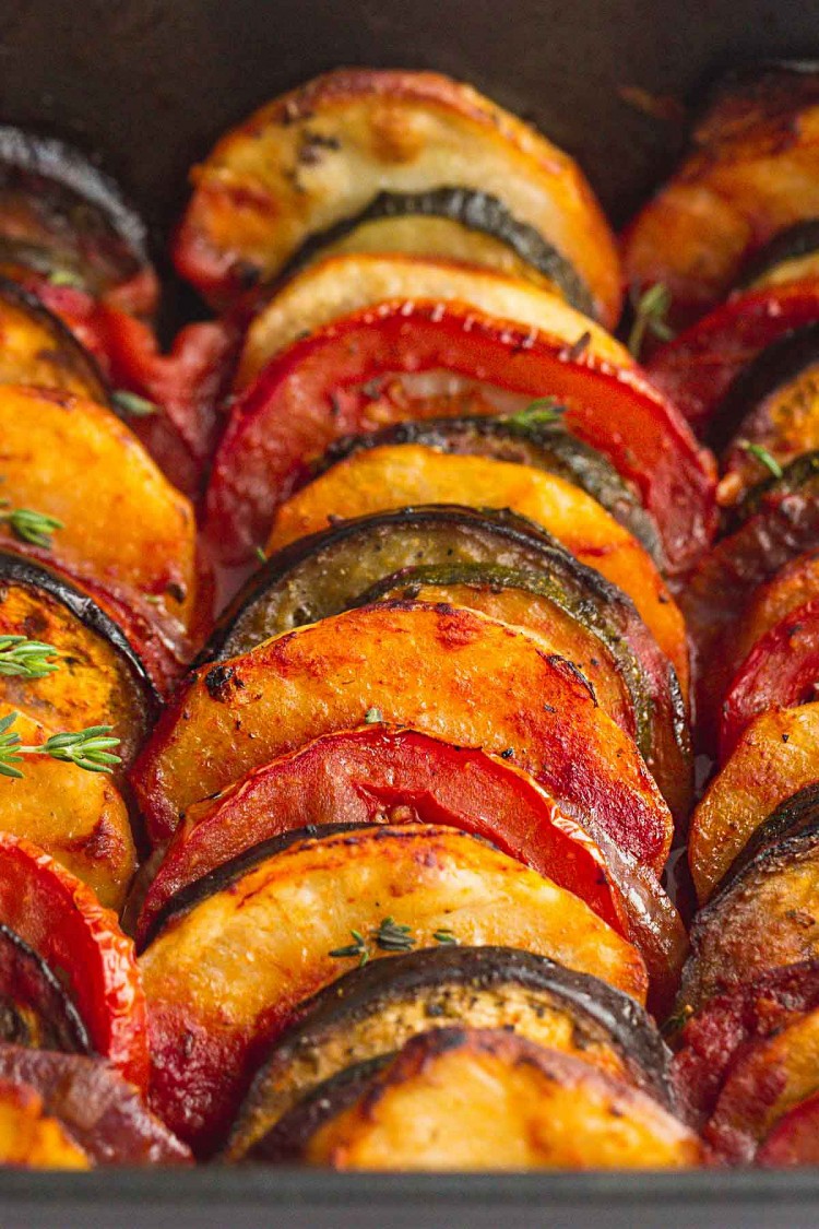 Briam (Traditional Greek Roasted Vegetables) - Little Sunny Kitchen