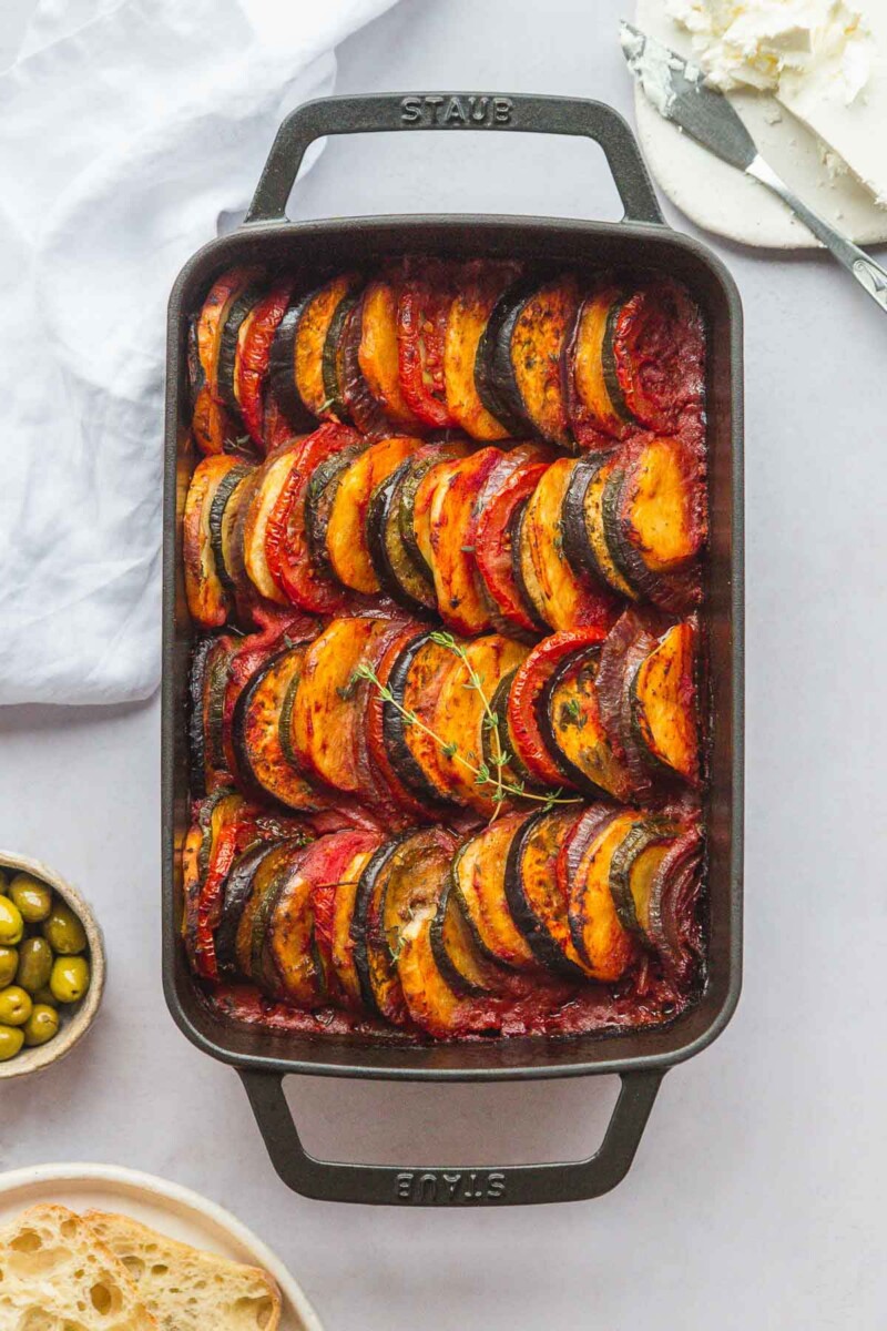 Briam (Traditional Greek Roasted Vegetables) - Little Sunny Kitchen