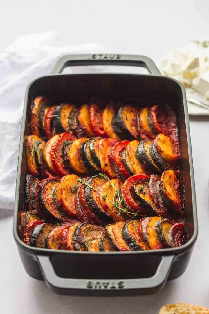 Briam (Traditional Greek Roasted Vegetables) - Little Sunny Kitchen