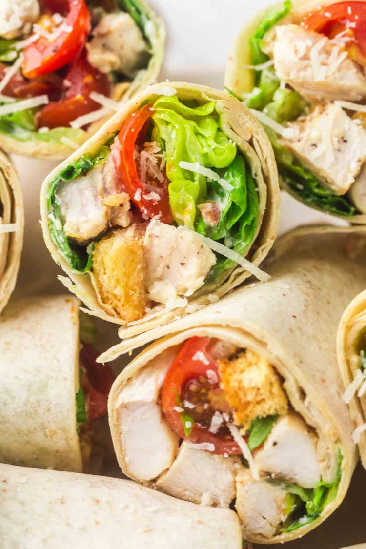 Chicken Caesar Wrap Recipe - Little Sunny Kitchen