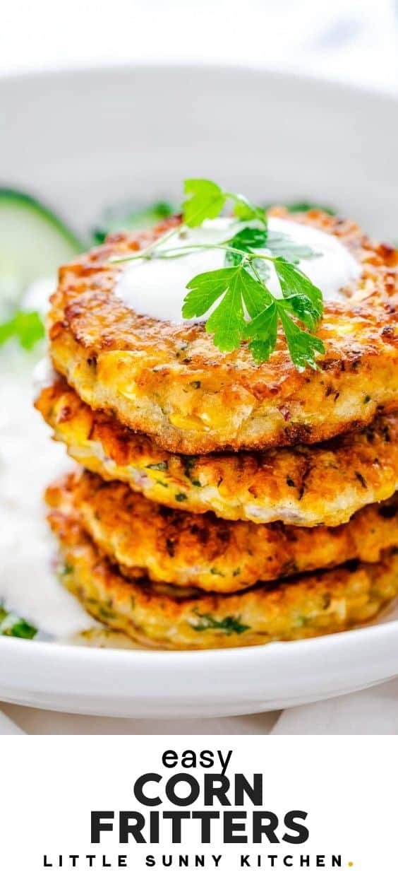 Crispy Corn Fritters Recipe - Little Sunny Kitchen