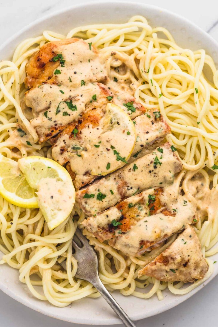 Easy Creamy Lemon Chicken Recipe - Little Sunny Kitchen