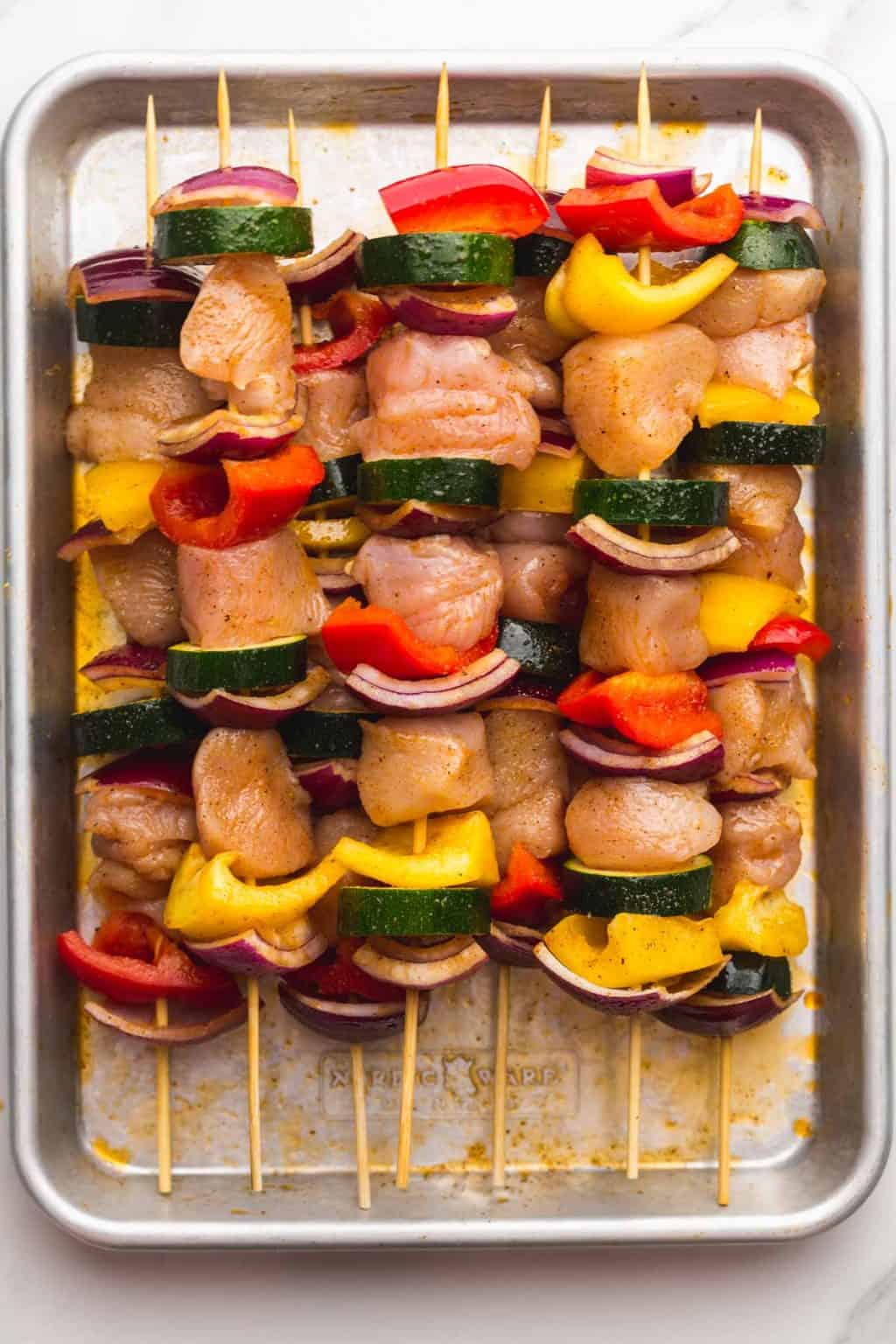 Grilled Chicken Kabobs (Juicy Chicken!) - Little Sunny Kitchen