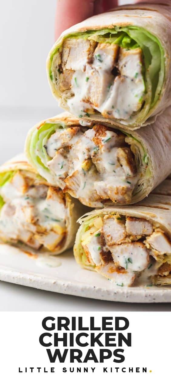 Grilled Chicken Wraps - Little Sunny Kitchen