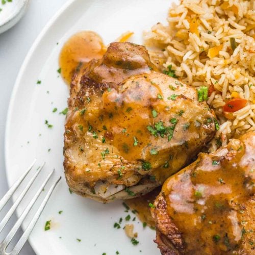 Instant Pot Honey Chicken Thighs (One Pot Meal) - Little Sunny Kitchen