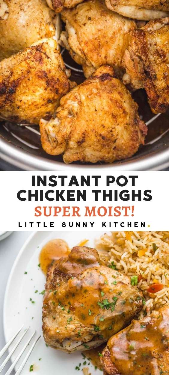 Easy Instant Pot Chicken Thighs Recipe (Juicy and Tender!)