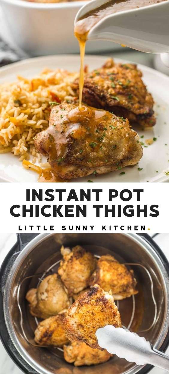 Easy Instant Pot Chicken Thighs Recipe (Juicy and Tender!)