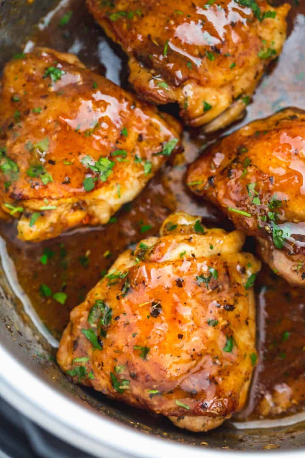 Instant Pot Garlic Brown Sugar Chicken - Little Sunny Kitchen