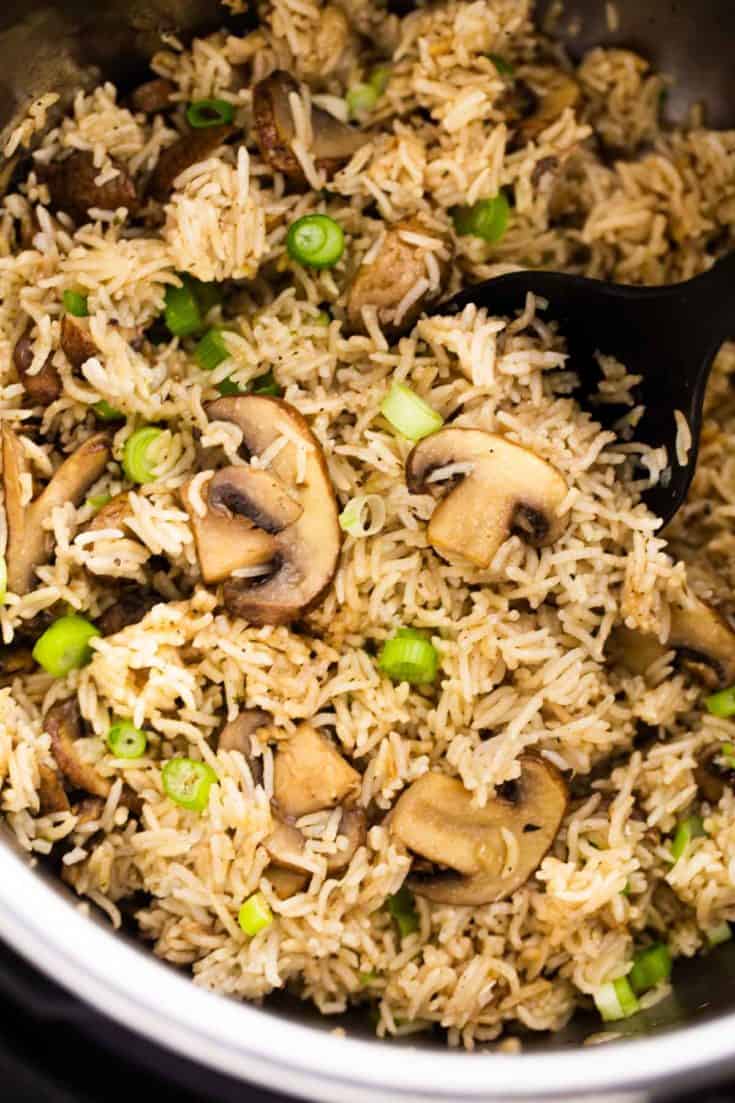 Instant Pot Mushroom Rice - Little Sunny Kitchen
