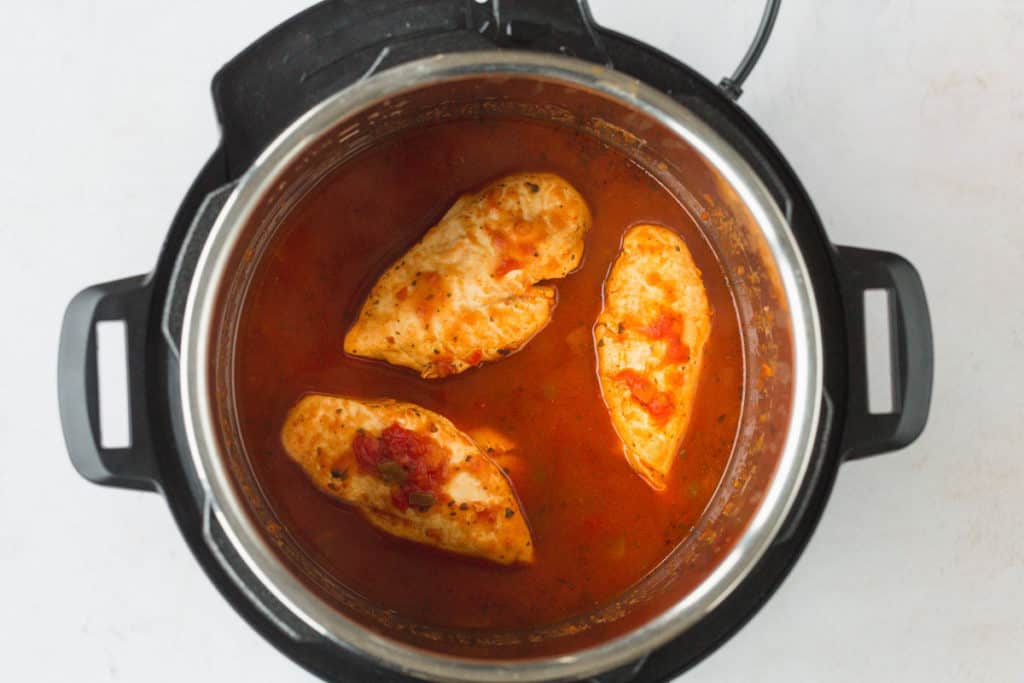 Instant Pot Creamy Salsa Chicken - Little Sunny Kitchen