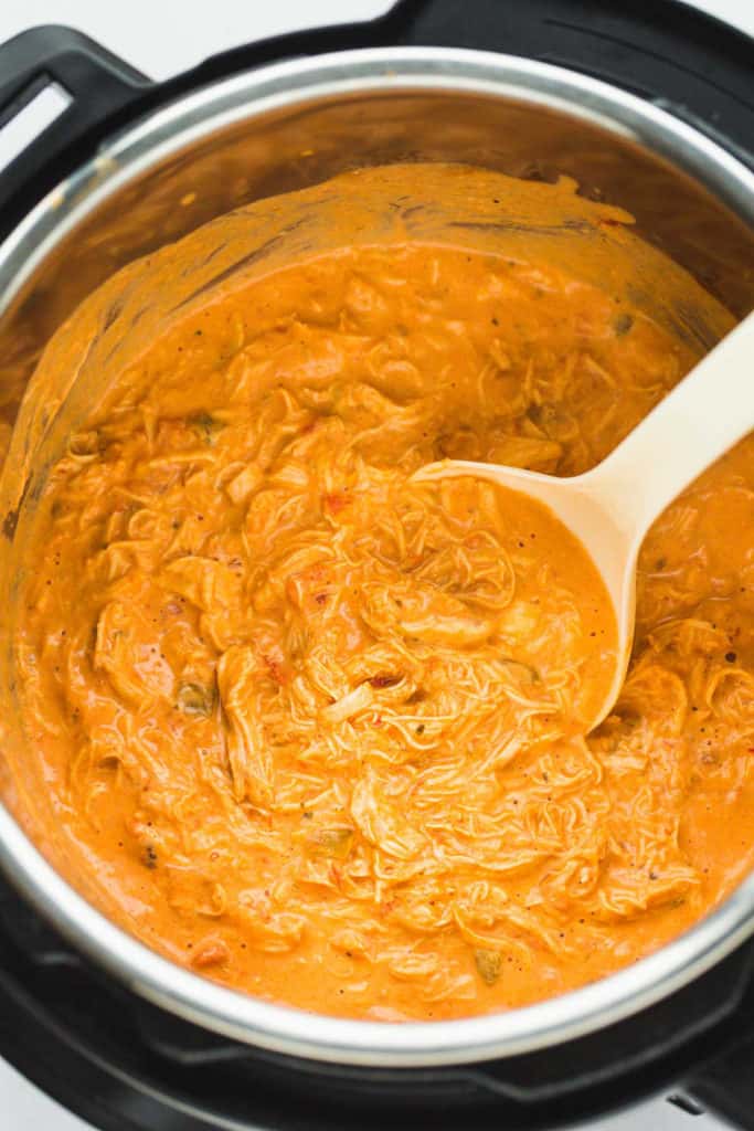 Instant Pot Creamy Salsa Chicken - Little Sunny Kitchen