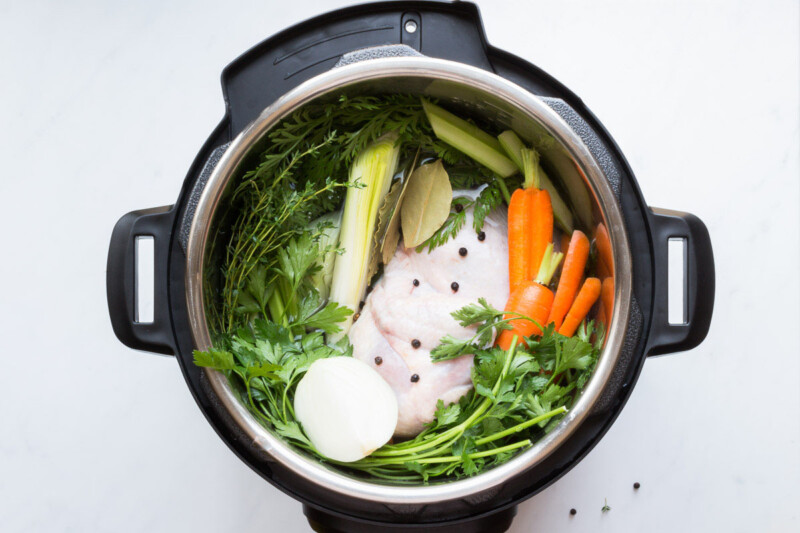 Instant Pot Vegetable Stock - Little Sunny Kitchen