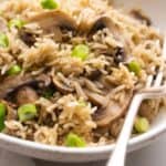 Instant Pot Mushroom Rice - Little Sunny Kitchen