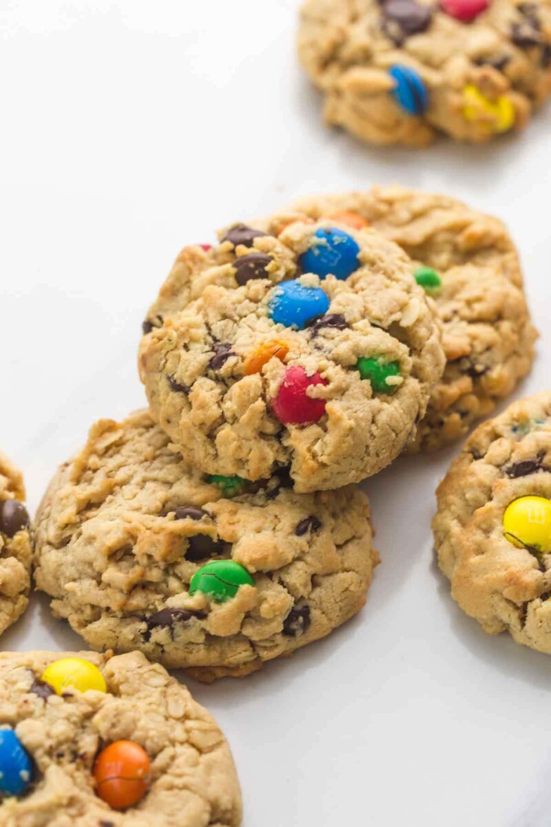 Soft and Chewy Monster Cookies Recipe - Little Sunny Kitchen