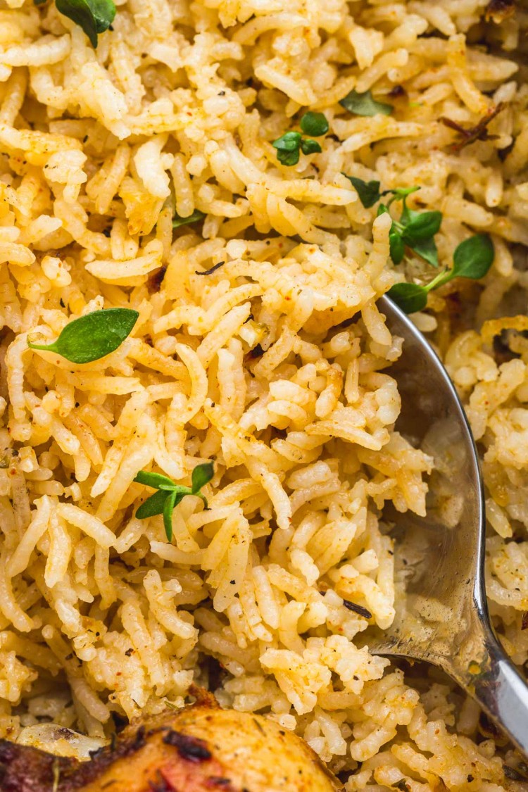 Oven Baked Chicken and Rice (One Dish Dinner) - Little Sunny Kitchen