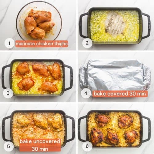 Oven Baked Chicken and Rice (One Dish Dinner) - Little Sunny Kitchen