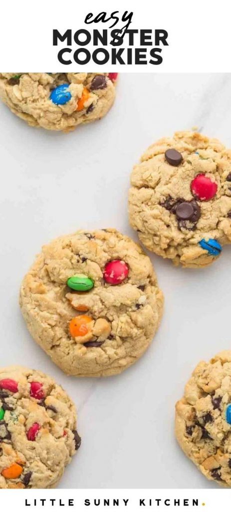 Soft Monster Cookies | Little Sunny Kitchen