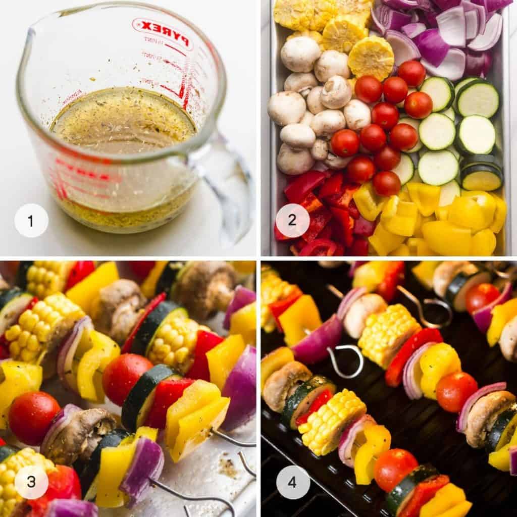 Grilled Veggie Kabobs - Little Sunny Kitchen
